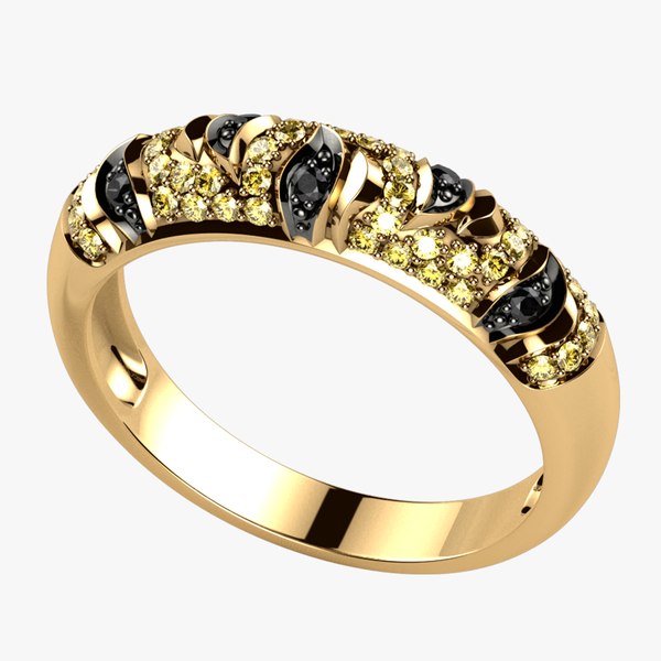 3D model Rhodium Plating Gold Ring - TurboSquid 1884641