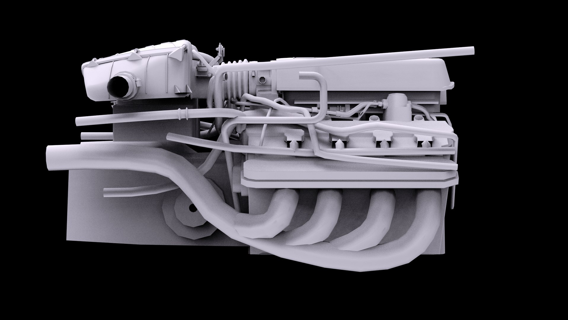 3D V10 Engine Low Poly Engine - TurboSquid 2359175