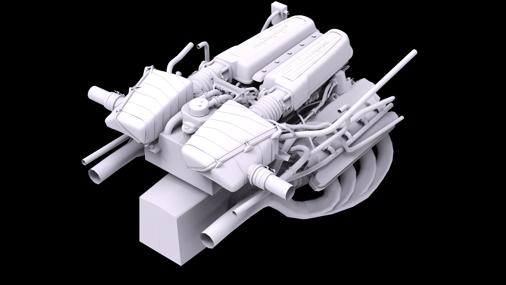 3D V10 Engine Low Poly Engine - TurboSquid 2359175