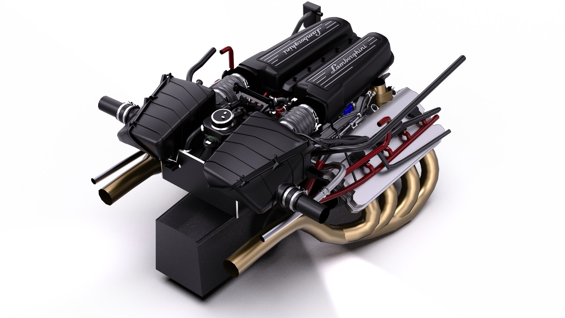 3D V10 Engine Low Poly Engine - TurboSquid 2359175