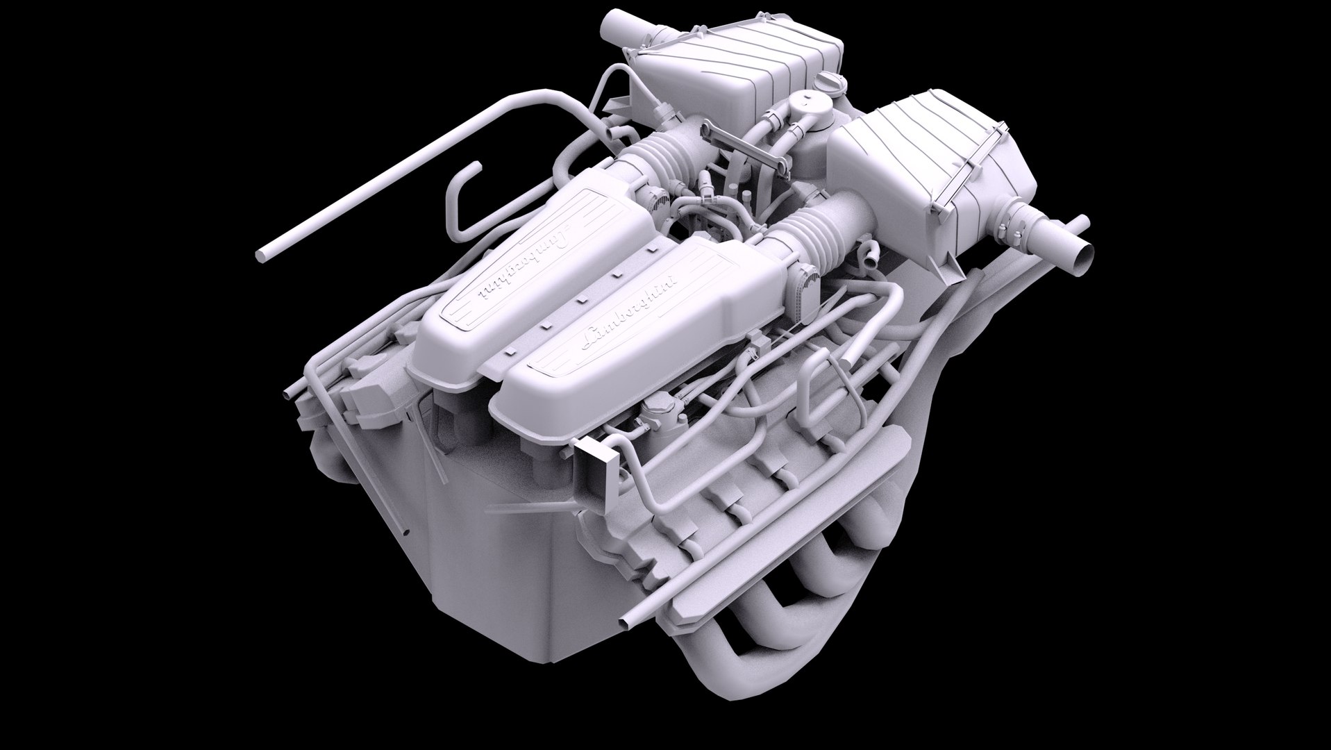 3D V10 Engine Low Poly Engine - TurboSquid 2359175