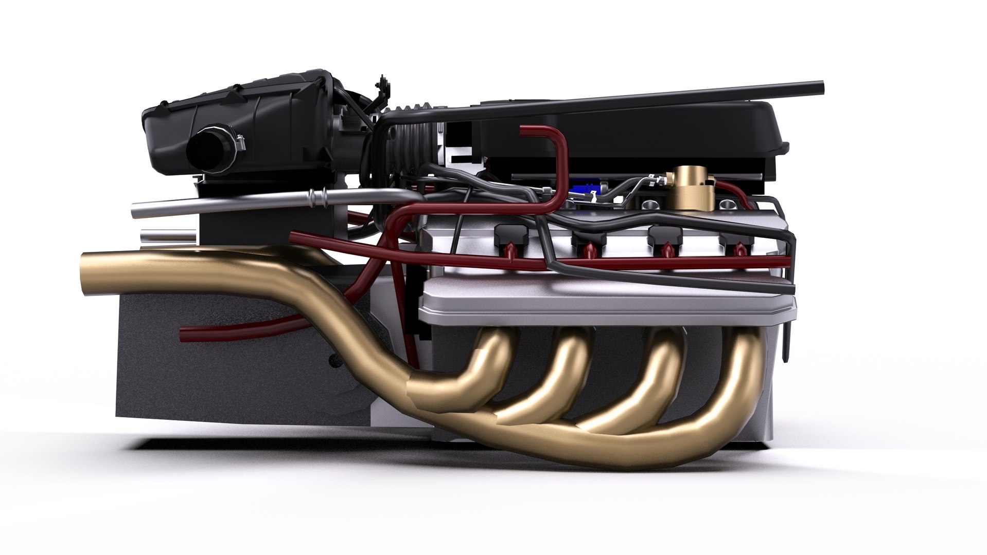 3D V10 Engine Low Poly Engine - TurboSquid 2359175