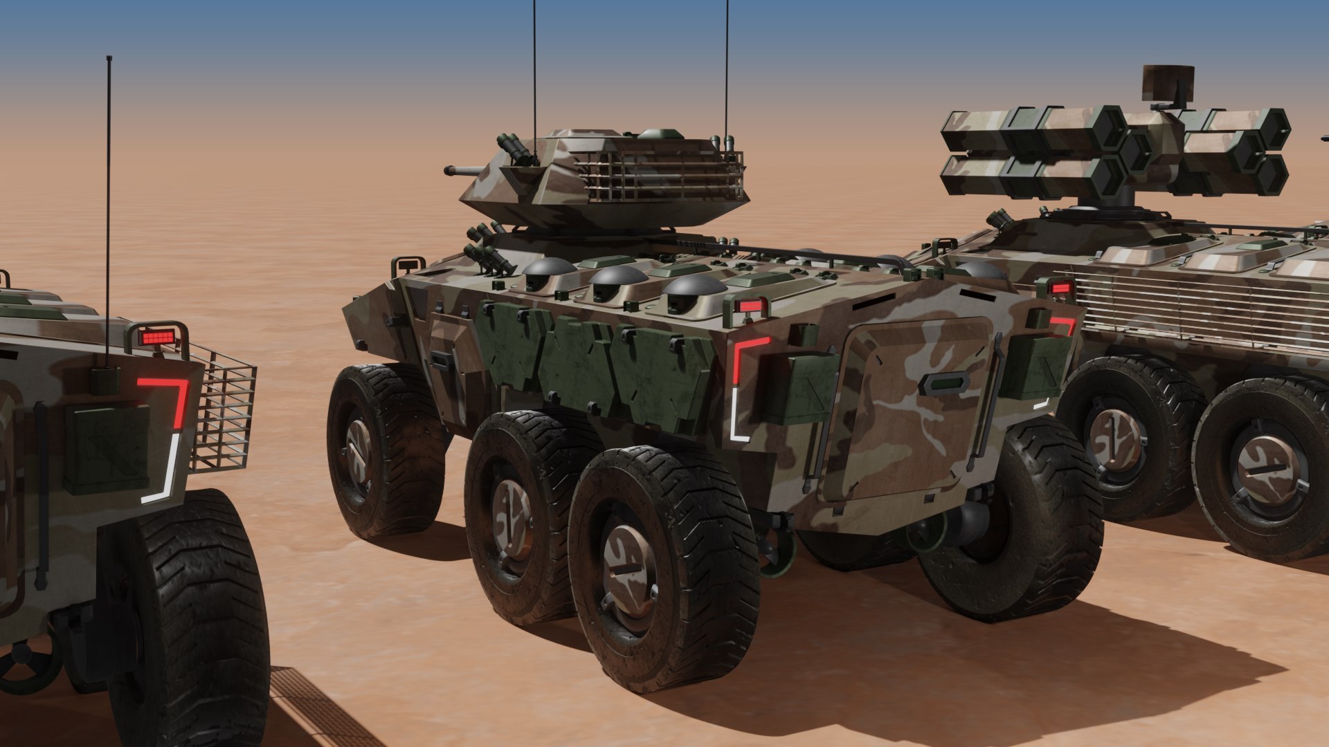 3D Sci-fi APC Collection Desert Camouflage - TurboSquid 2126645
