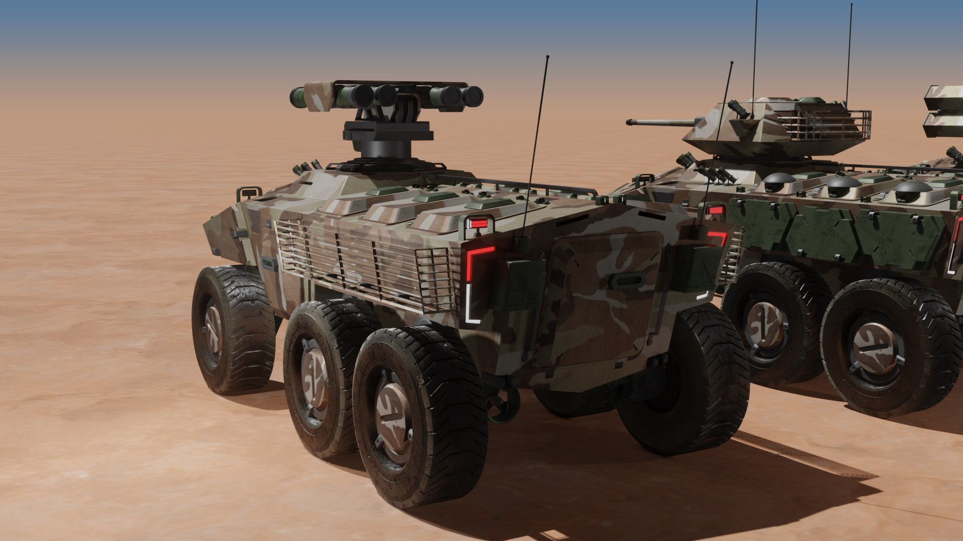 3D Sci-fi APC Collection Desert Camouflage - TurboSquid 2126645