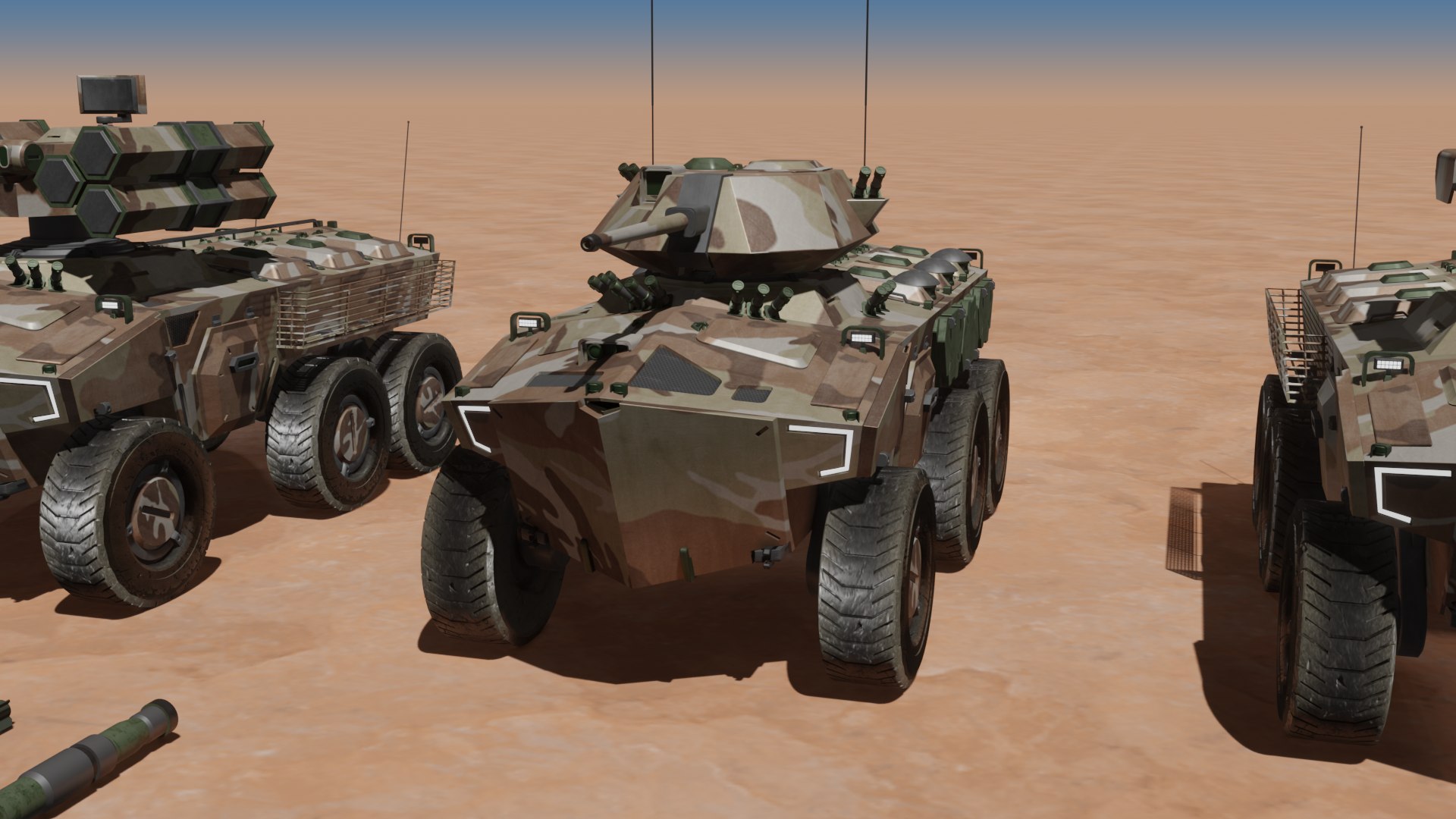 3D Sci-fi APC Collection Desert Camouflage - TurboSquid 2126645