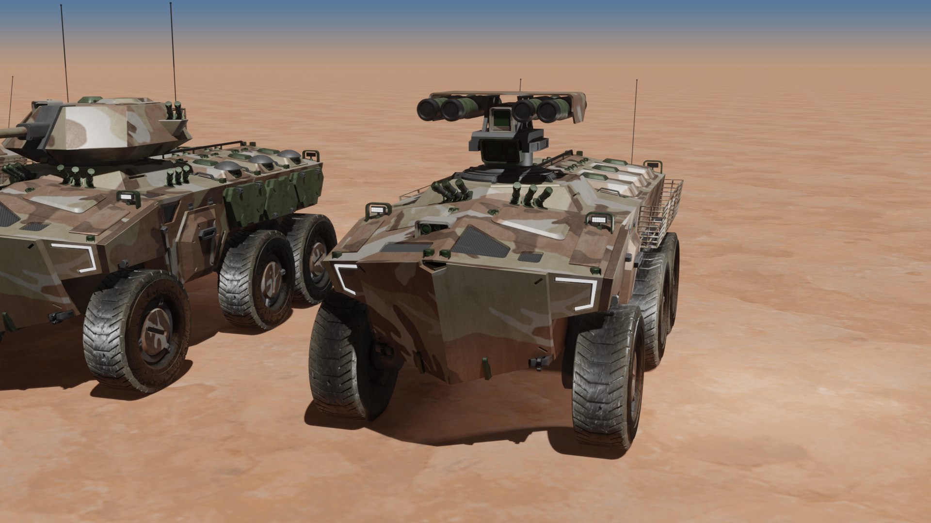 3D Sci-fi APC Collection Desert Camouflage - TurboSquid 2126645