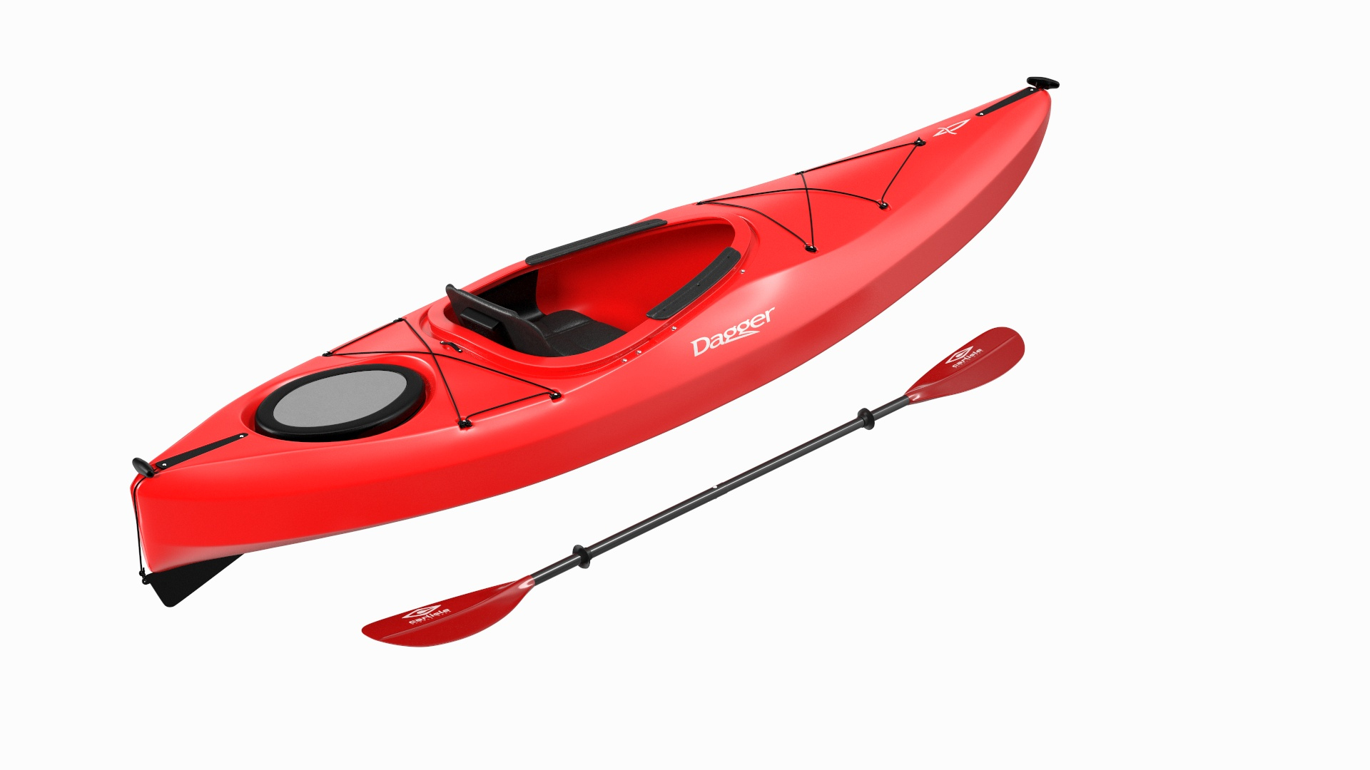 Recreational Kayak With Paddle 3D - TurboSquid 2215321
