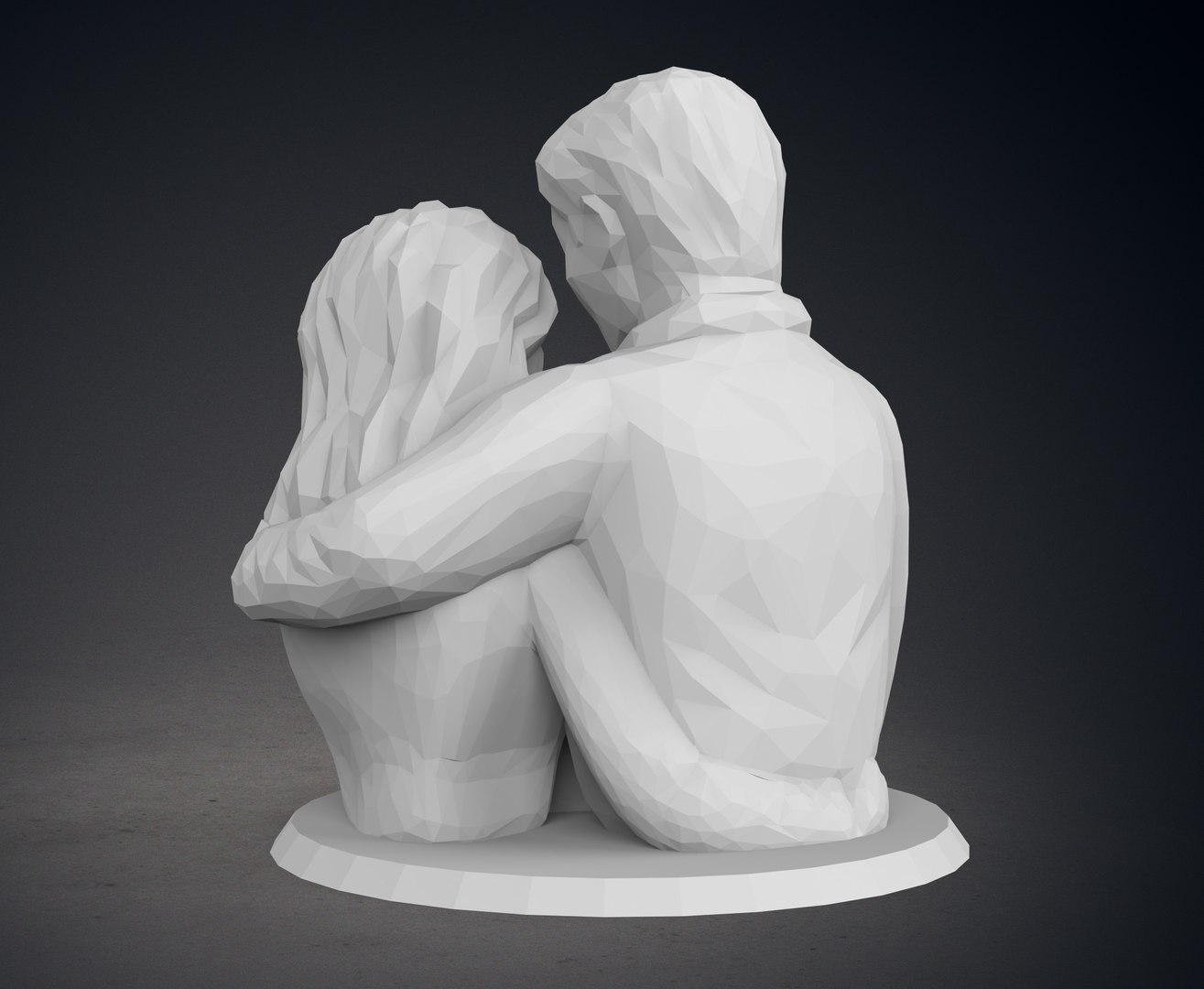 Low Poly Statue - Blessed Family Twins 3D Model - TurboSquid 2226355