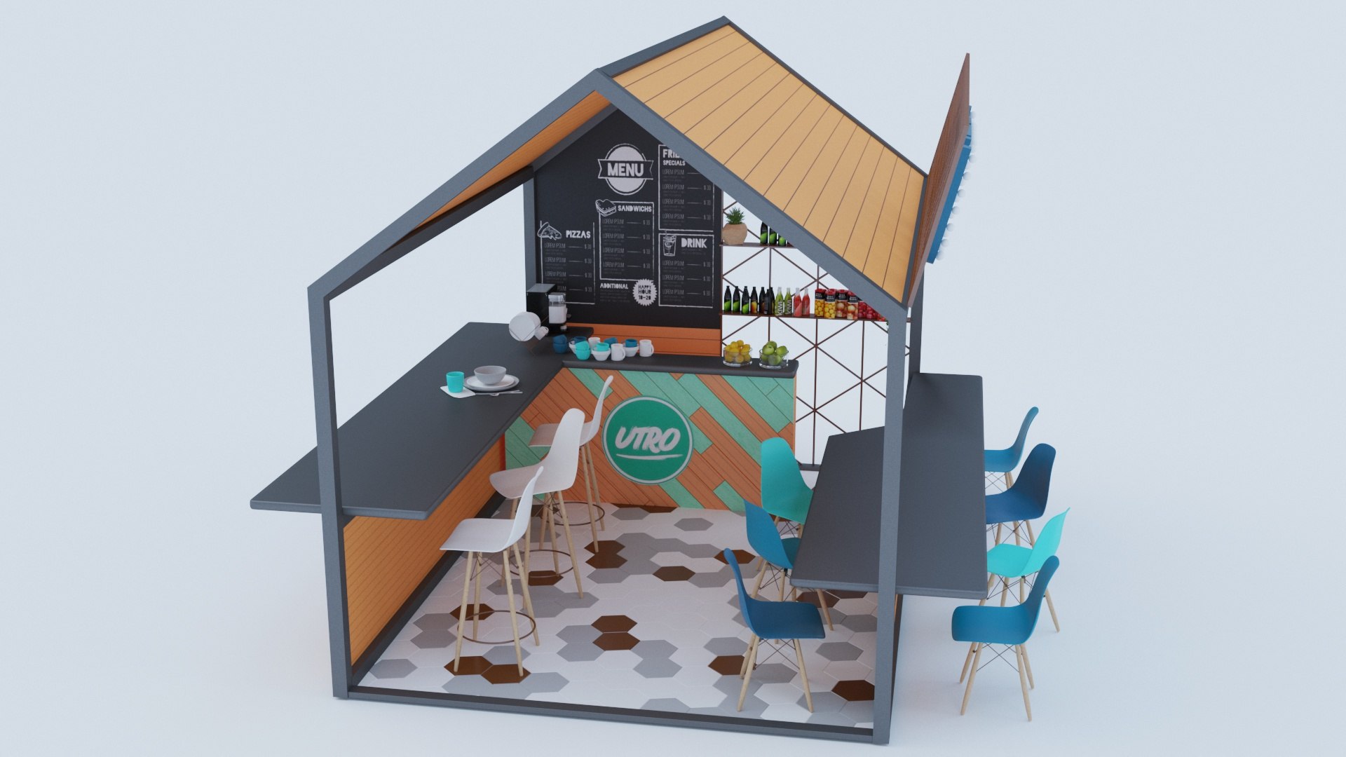 Vendor Stall 2 3D Model - TurboSquid 2189162