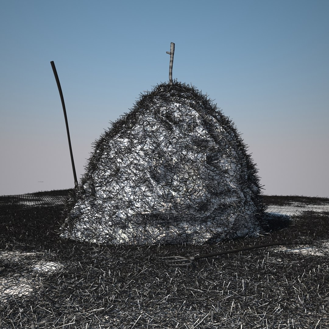 Hay Stack Landscape 3d Model