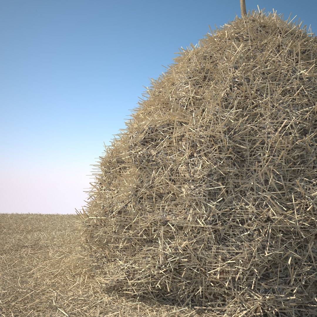 Hay Stack Landscape 3d Model
