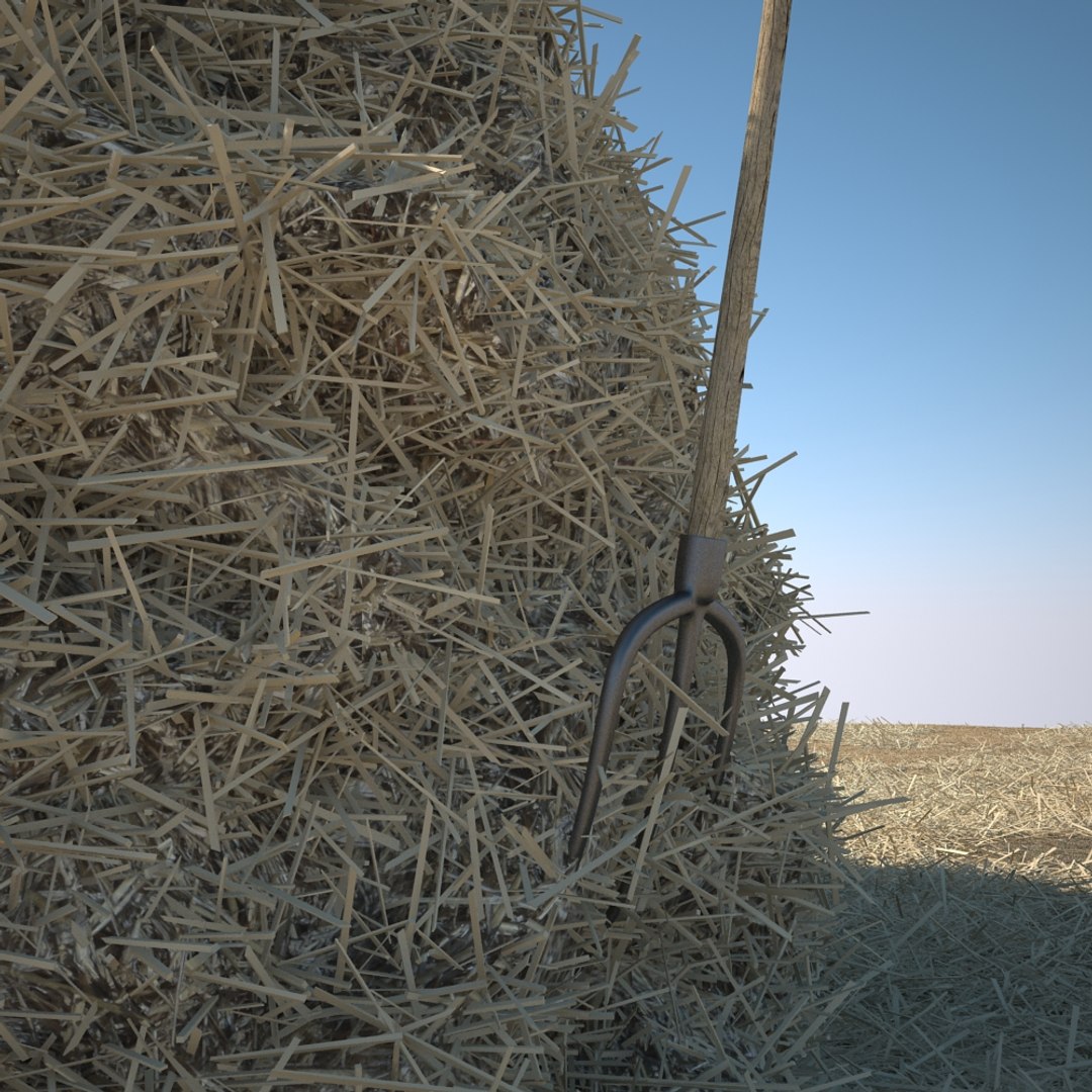 Hay Stack Landscape 3d Model
