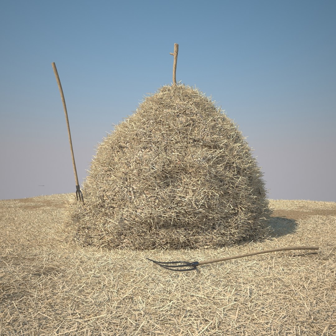 Hay Stack Landscape 3d Model
