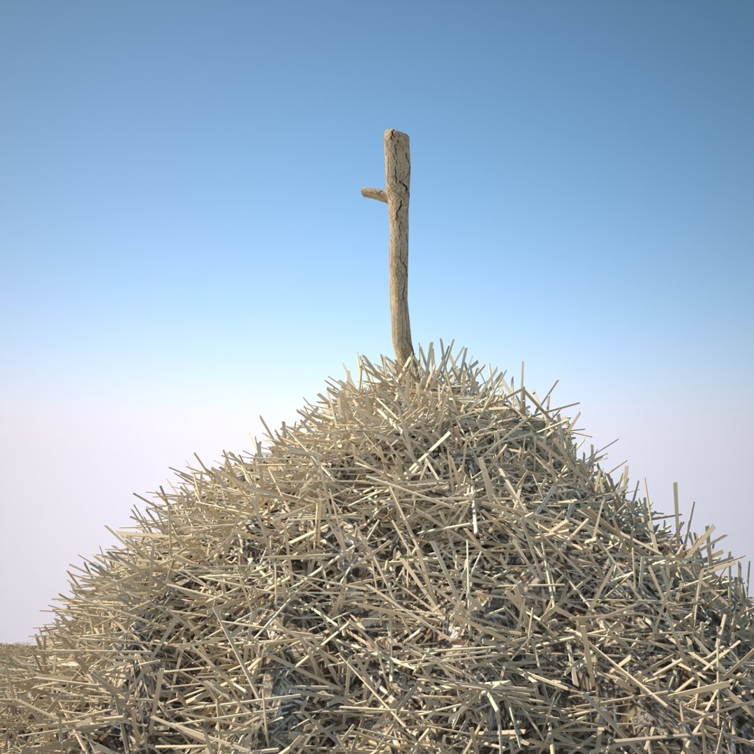 Hay Stack Landscape 3d Model
