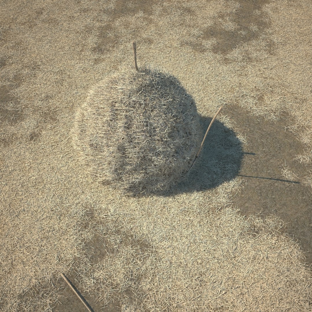 Hay Stack Landscape 3d Model