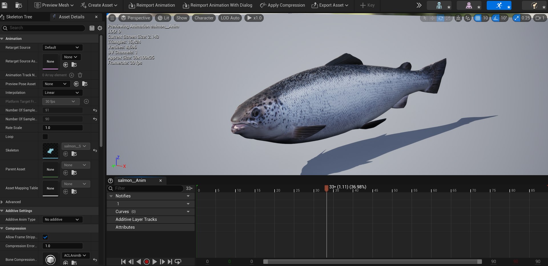 3D Salmon Animated - TurboSquid 2358732
