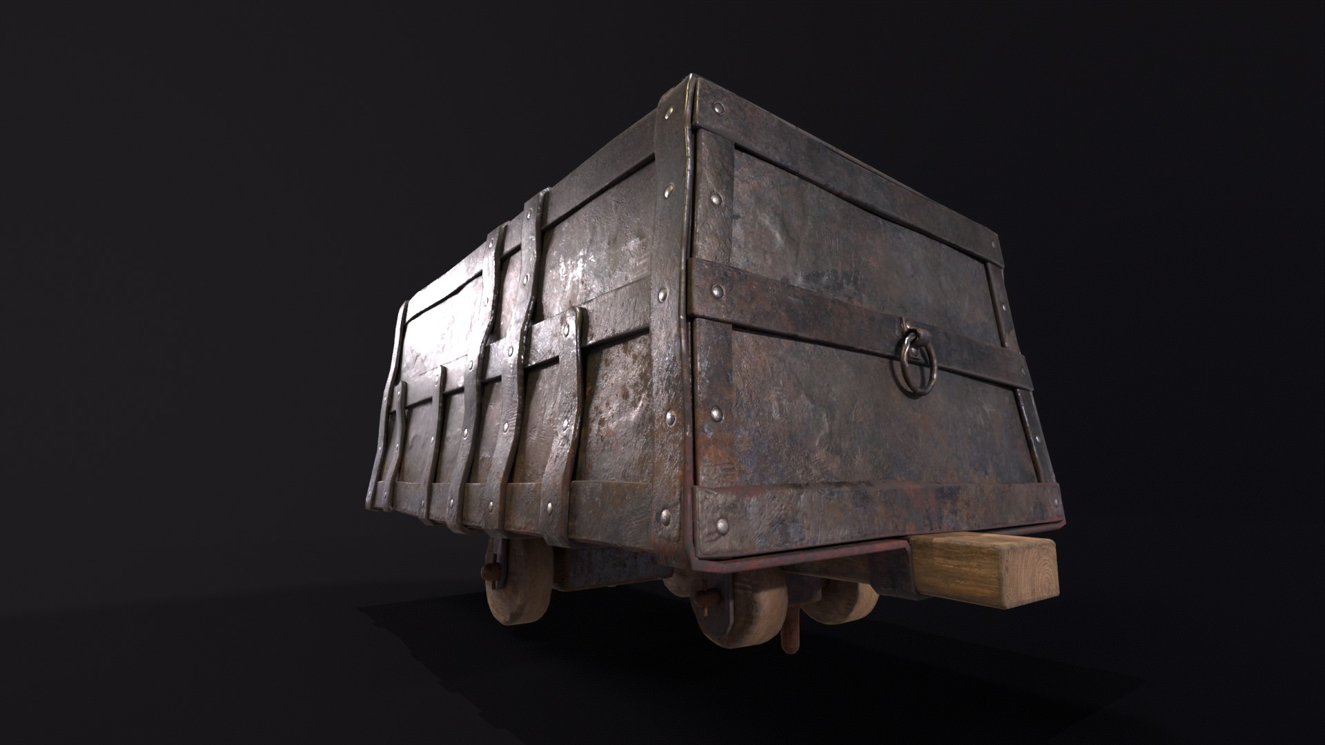3D Mine Cart Model - TurboSquid 2207277