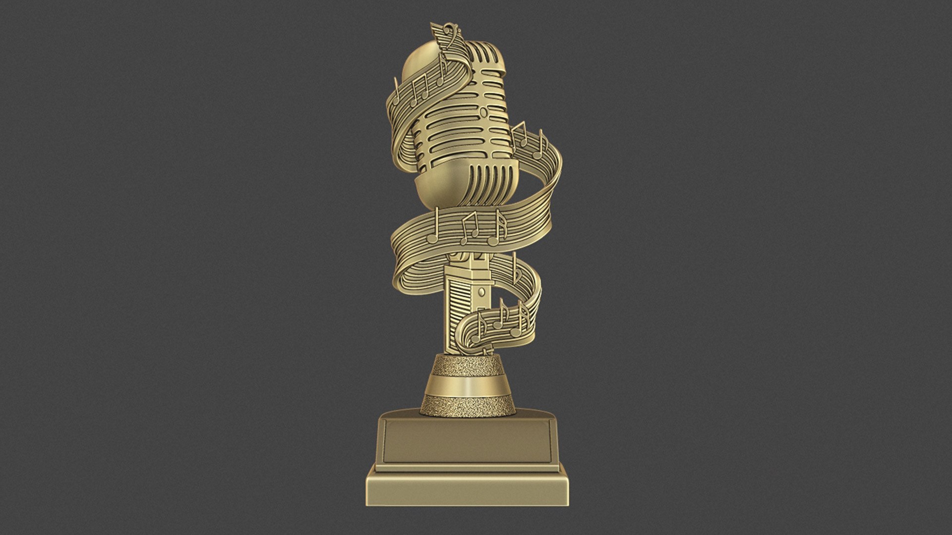 Microphone Award Trophy 3D - TurboSquid 2291496