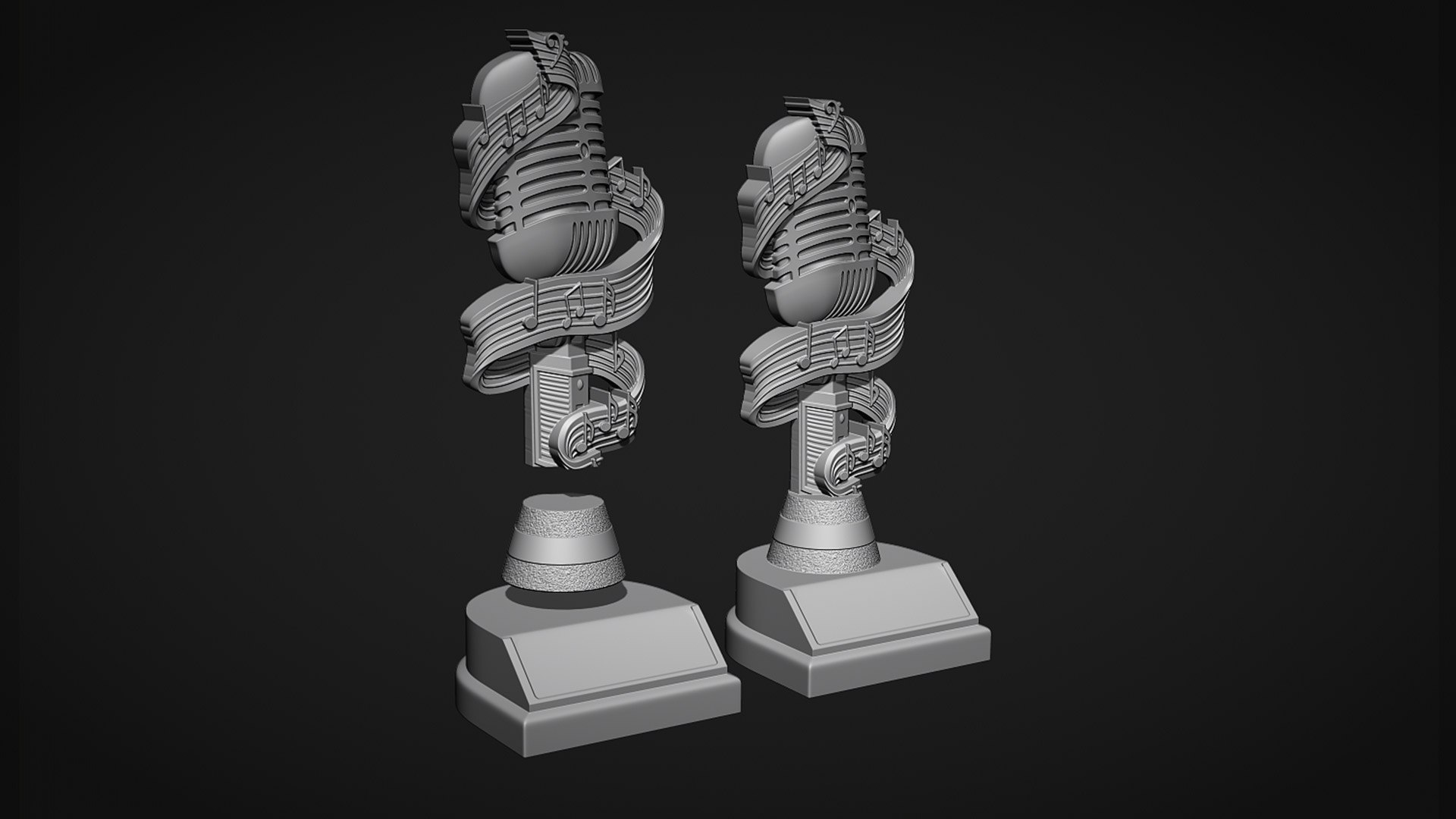 Microphone Award Trophy 3D - TurboSquid 2291496