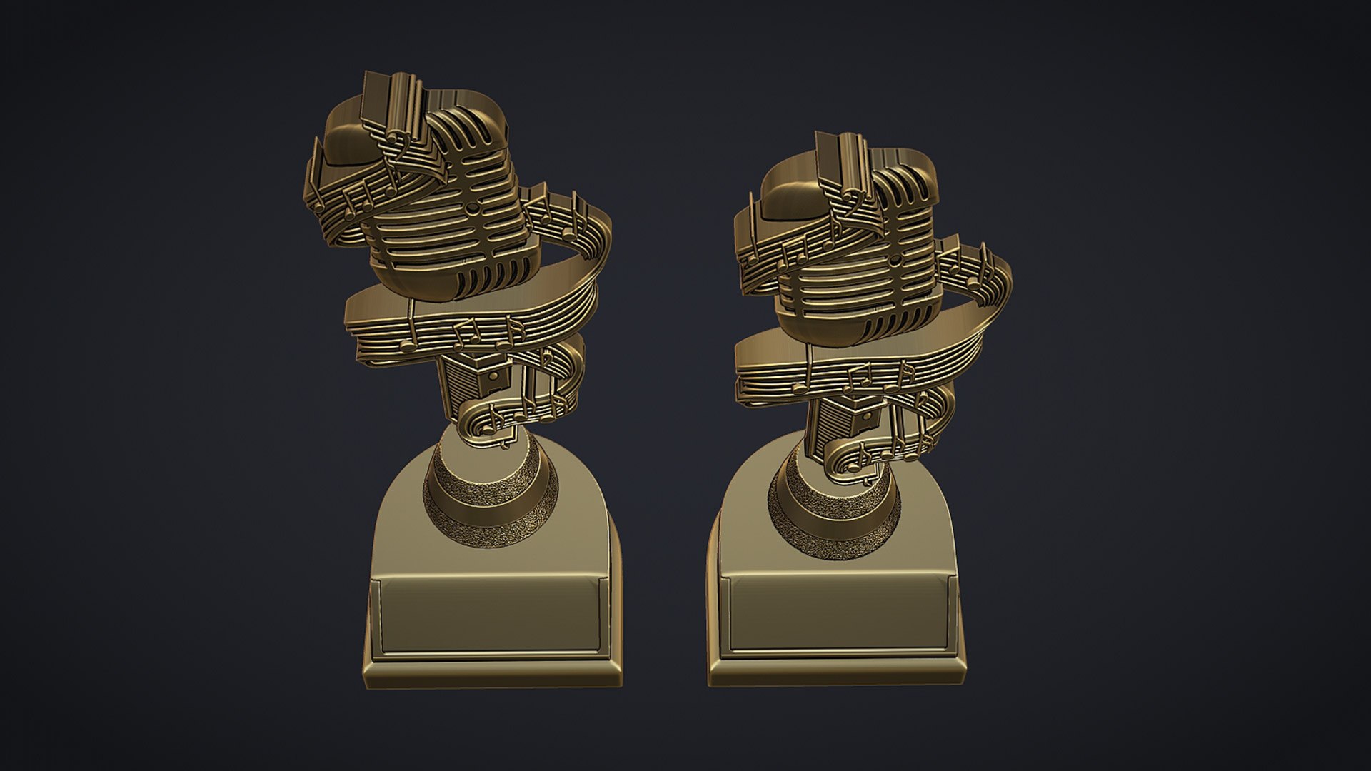 Microphone Award Trophy 3D - TurboSquid 2291496