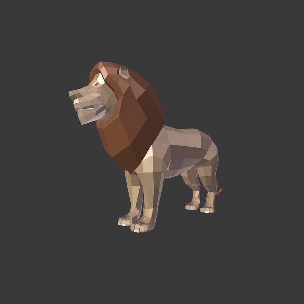 3d lion blender model