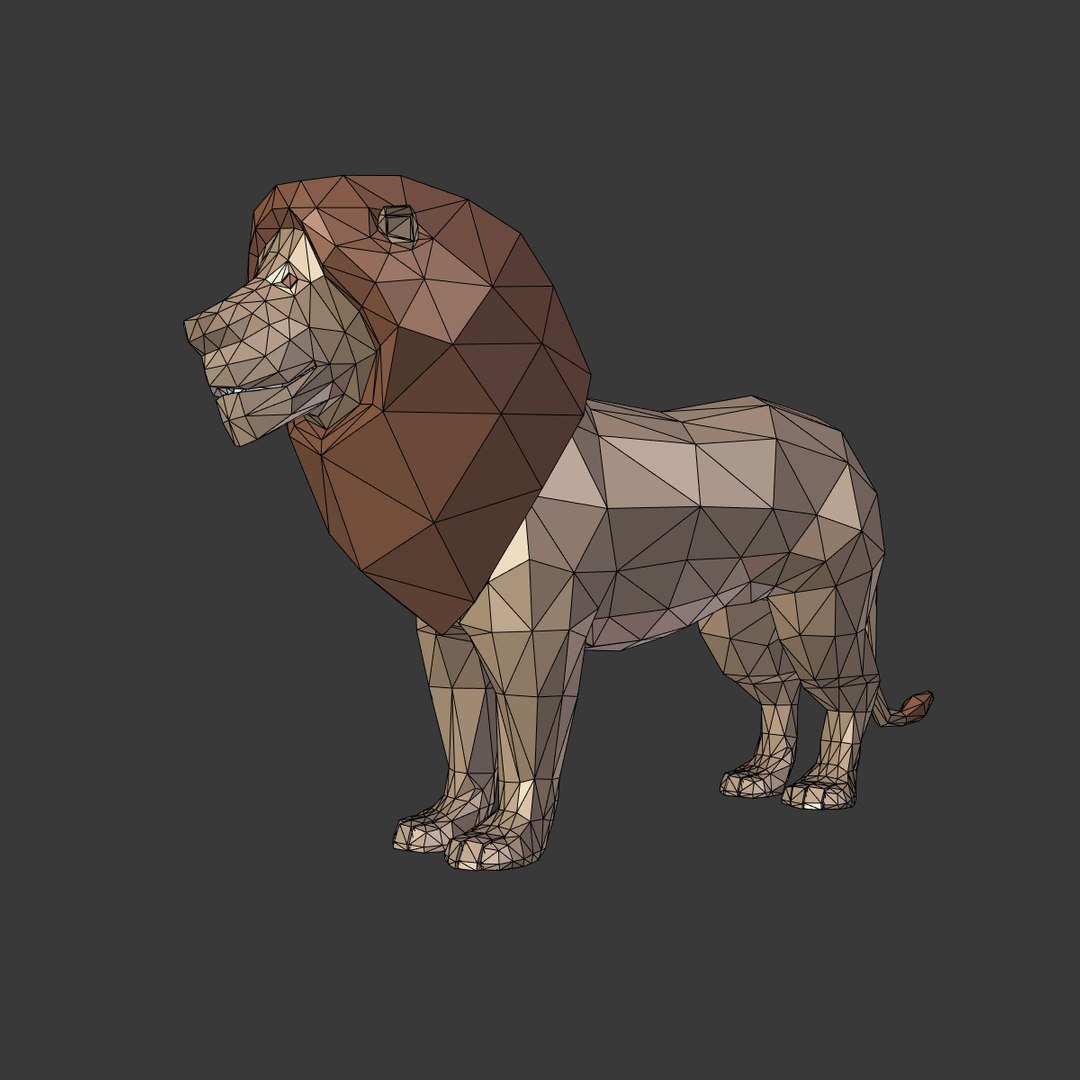3d Lion Blender Model