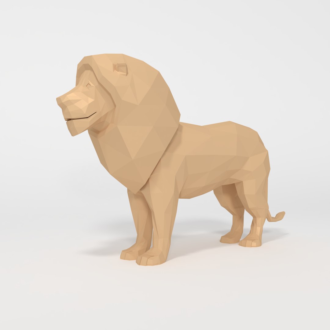 3d Lion Blender Model