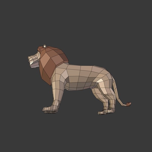 3d lion blender model