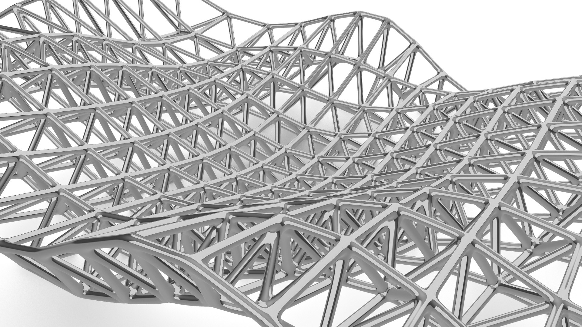 3D Truss Wavy Structure Architecture 03 Model - TurboSquid 2347500