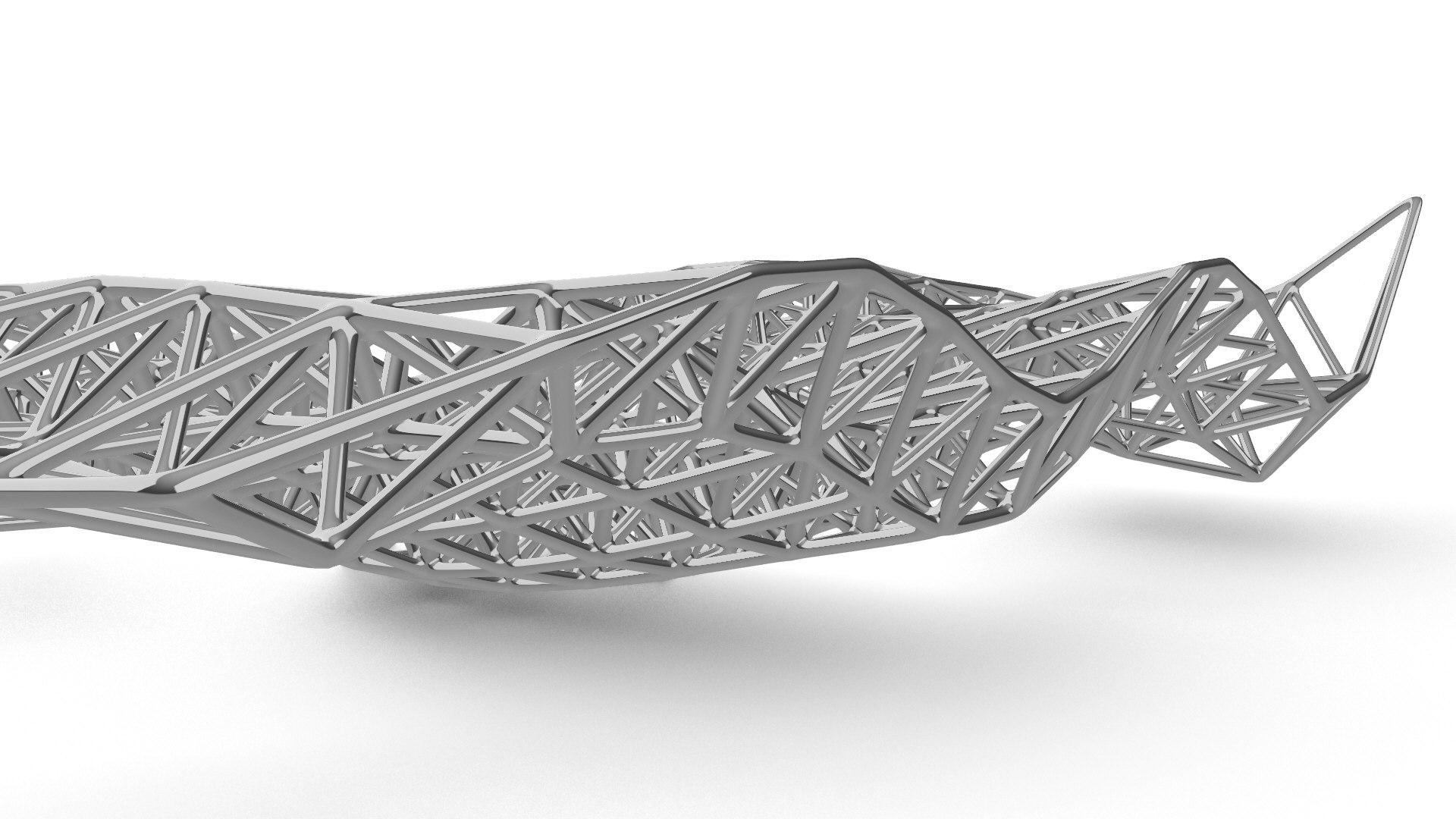 3D Truss Wavy Structure Architecture 03 Model - TurboSquid 2347500