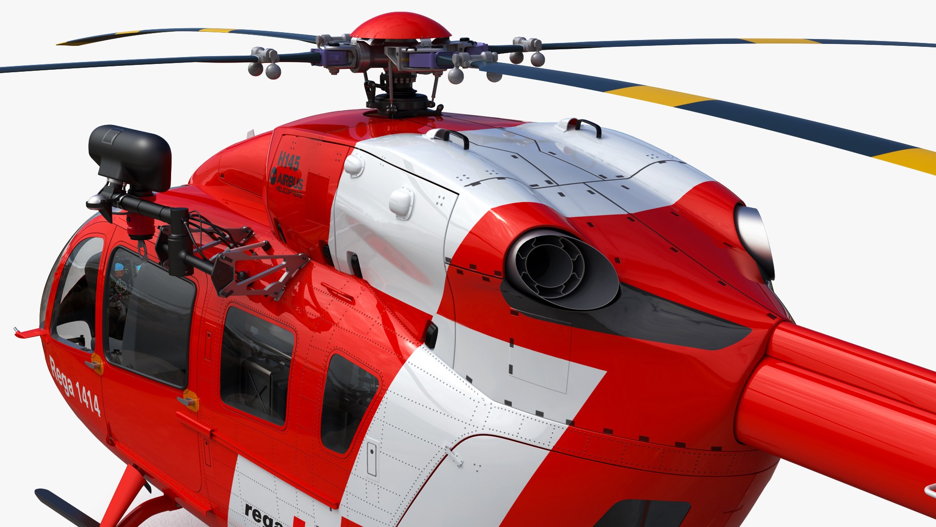 Airbus H145 Emergency REGA Switzerland 3D model - TurboSquid 1732108