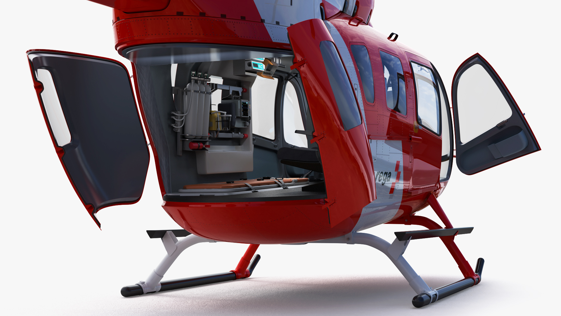 Airbus H145 Emergency REGA Switzerland 3D model - TurboSquid 1732108