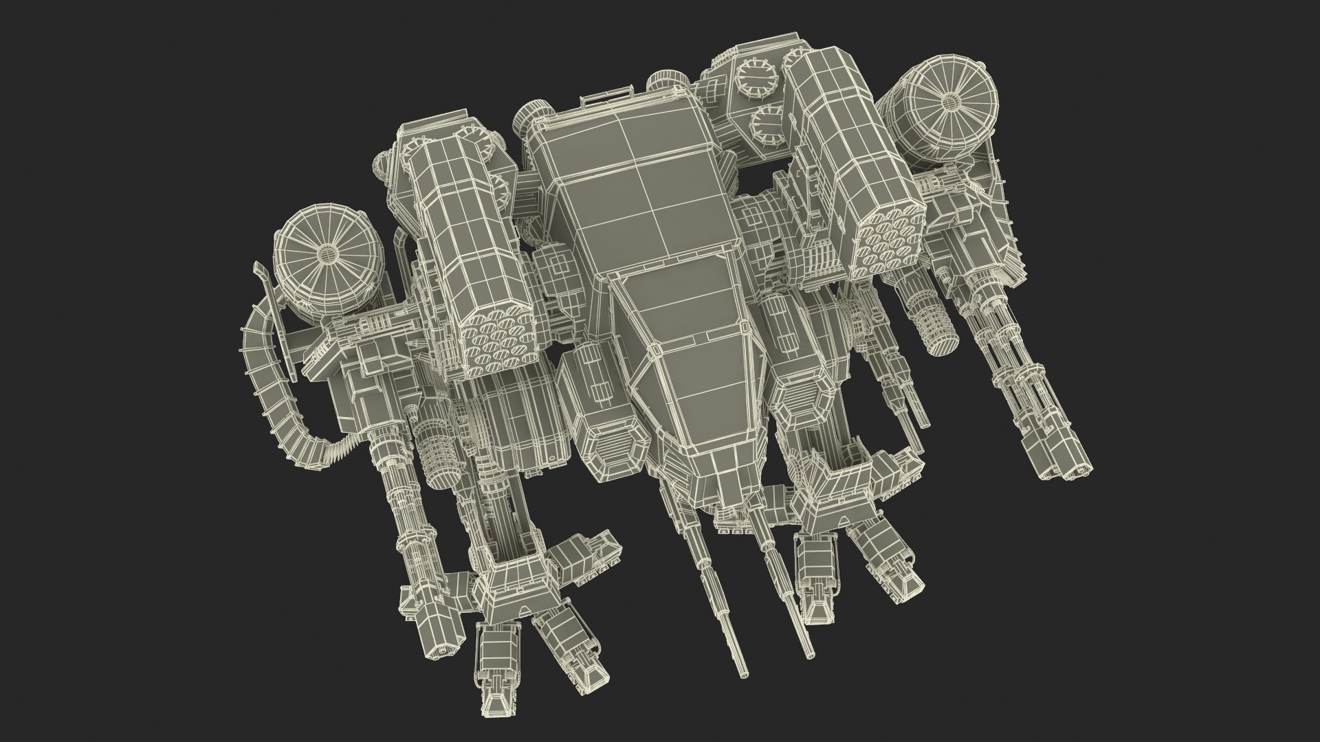 3D Heavy Assault Mech Walker Black In Wolfenstein Style - TurboSquid ...