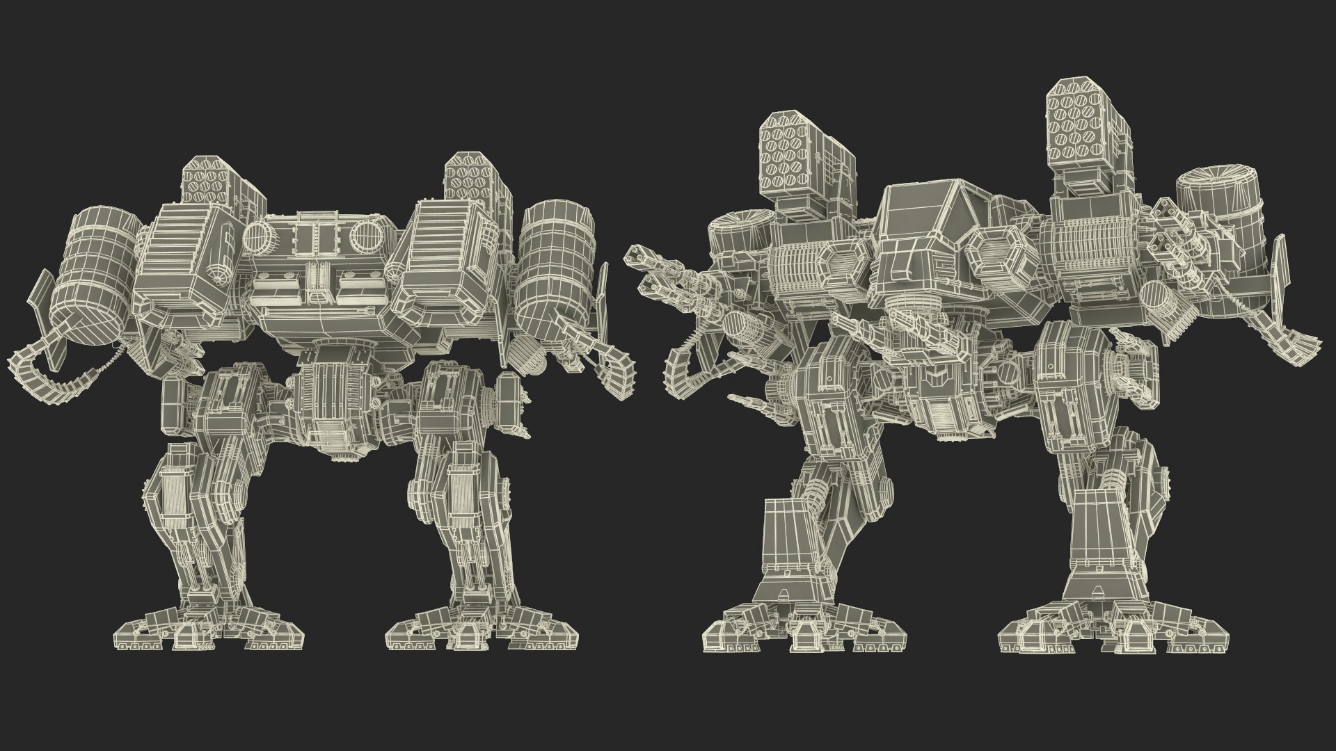 3D Heavy Assault Mech Walker Black In Wolfenstein Style - TurboSquid ...