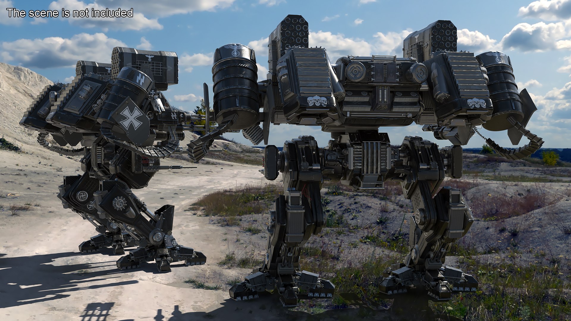 3D Heavy Assault Mech Walker Black In Wolfenstein Style - TurboSquid ...