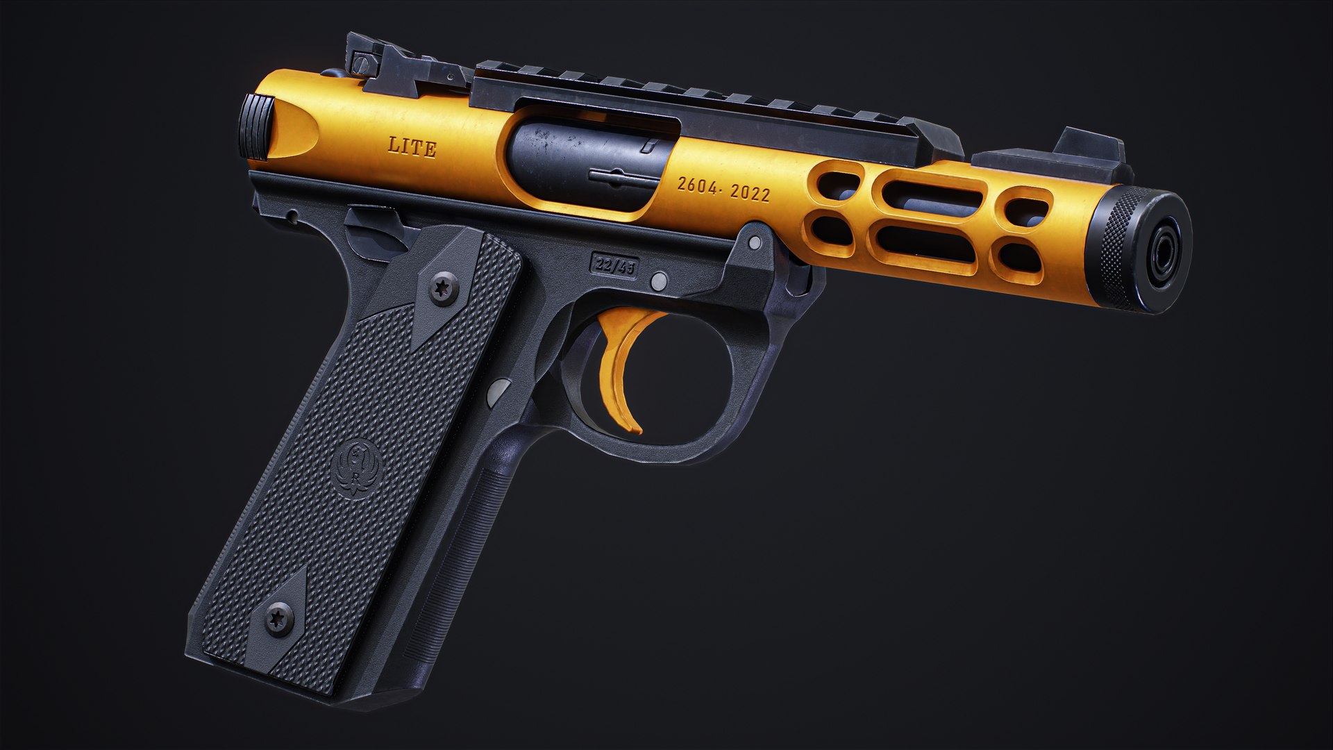 Ruger Mark IV - Low Poly 3D model - TurboSquid 1889207