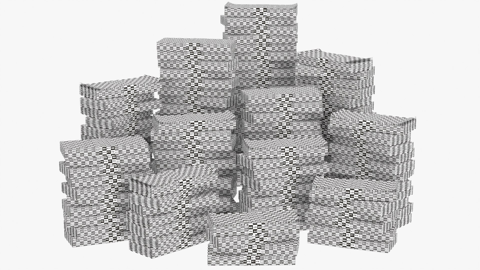 100 Dollar Bill Grouped Stacks 3D Model - TurboSquid 1972403