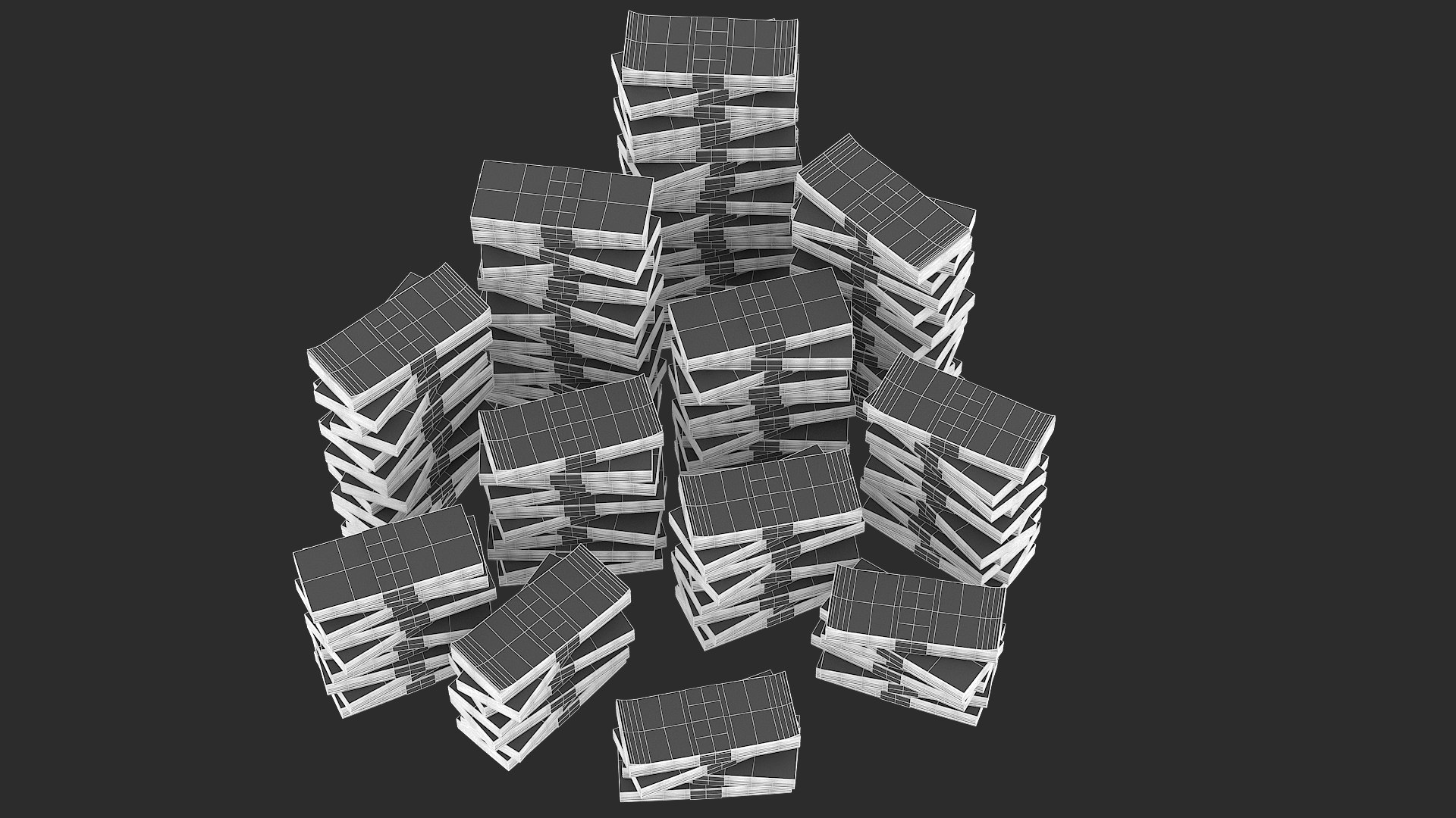 100 Dollar Bill Grouped Stacks 3D Model - TurboSquid 1972403