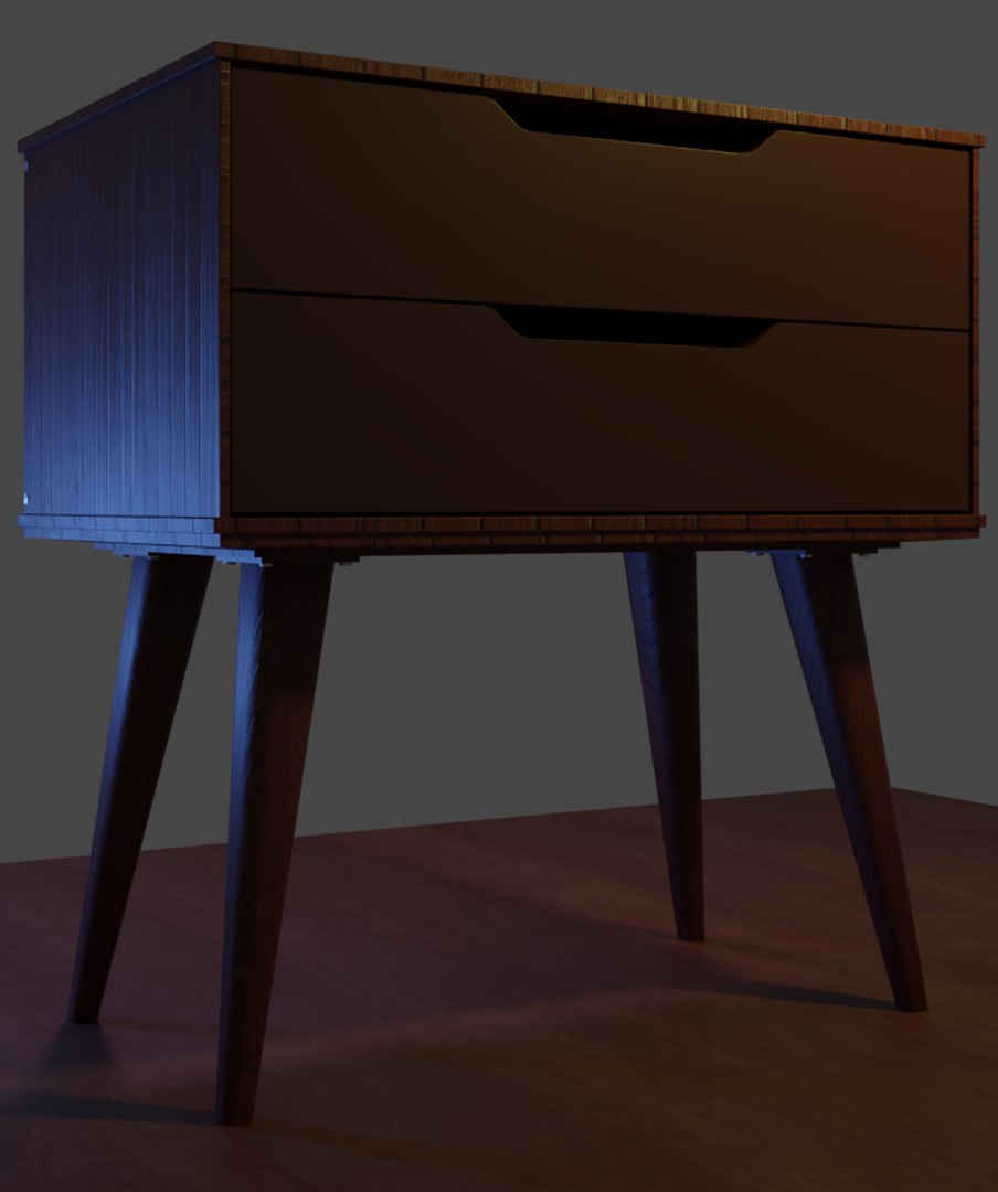 Bedside Table Model - TurboSquid 1437488