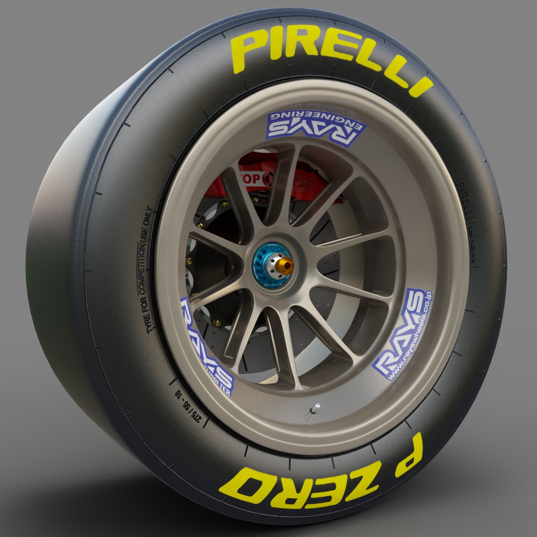 car f1 wheel rays 3d max