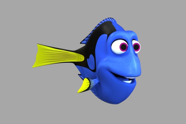 cartoon fish 3d model