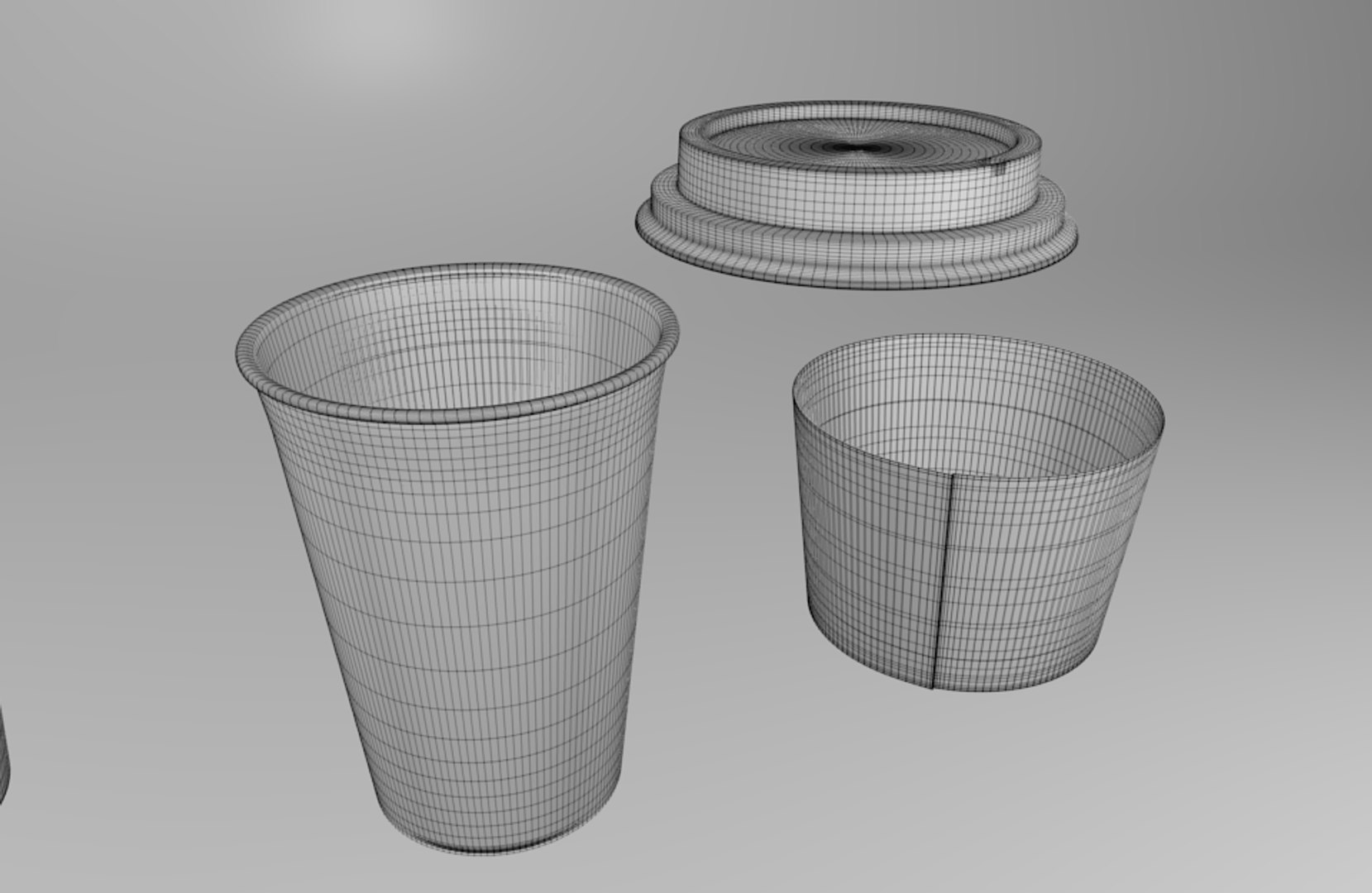 Simple Coffee Cups 3d Model