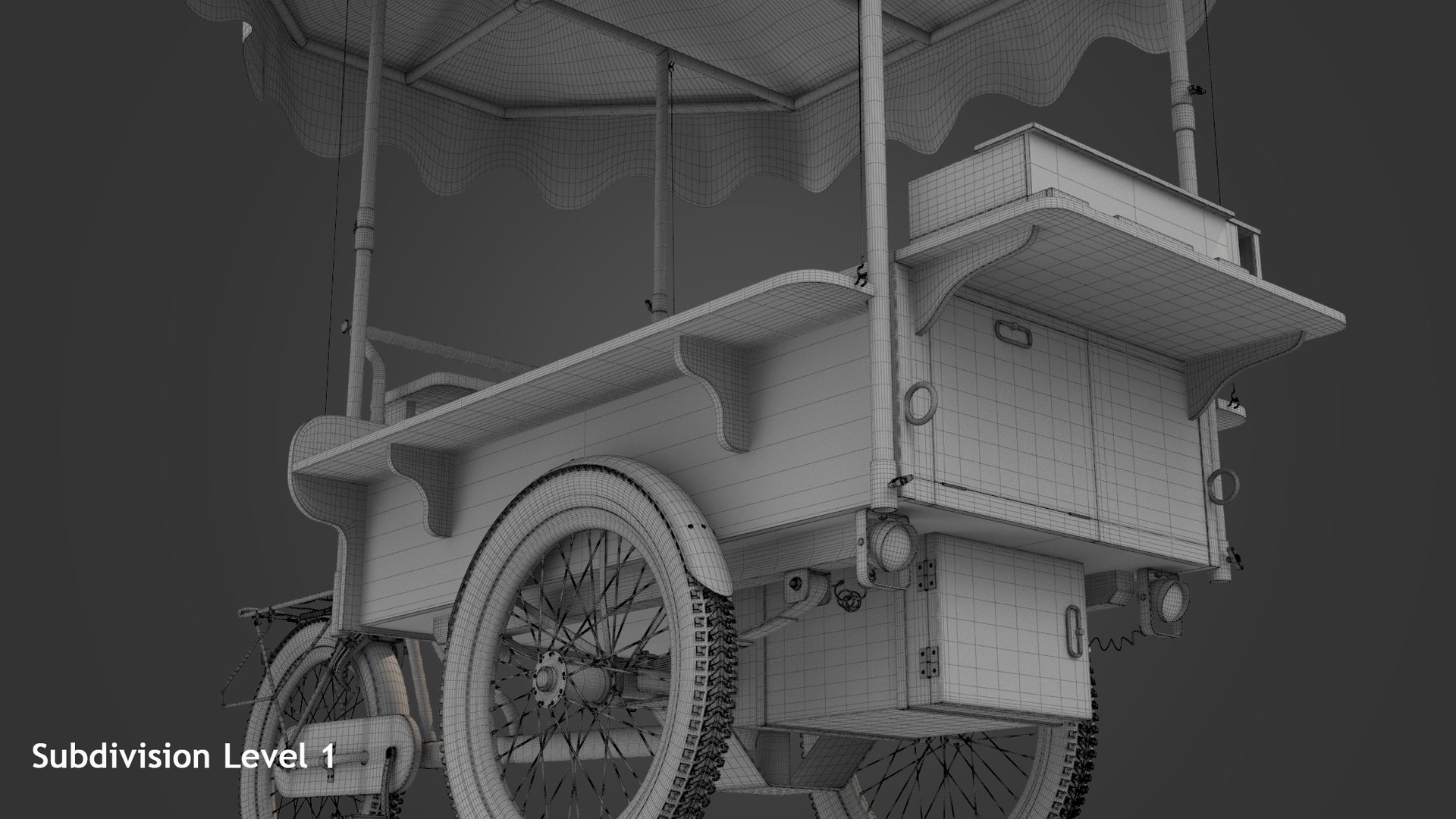 3D food cart model - TurboSquid 1532826