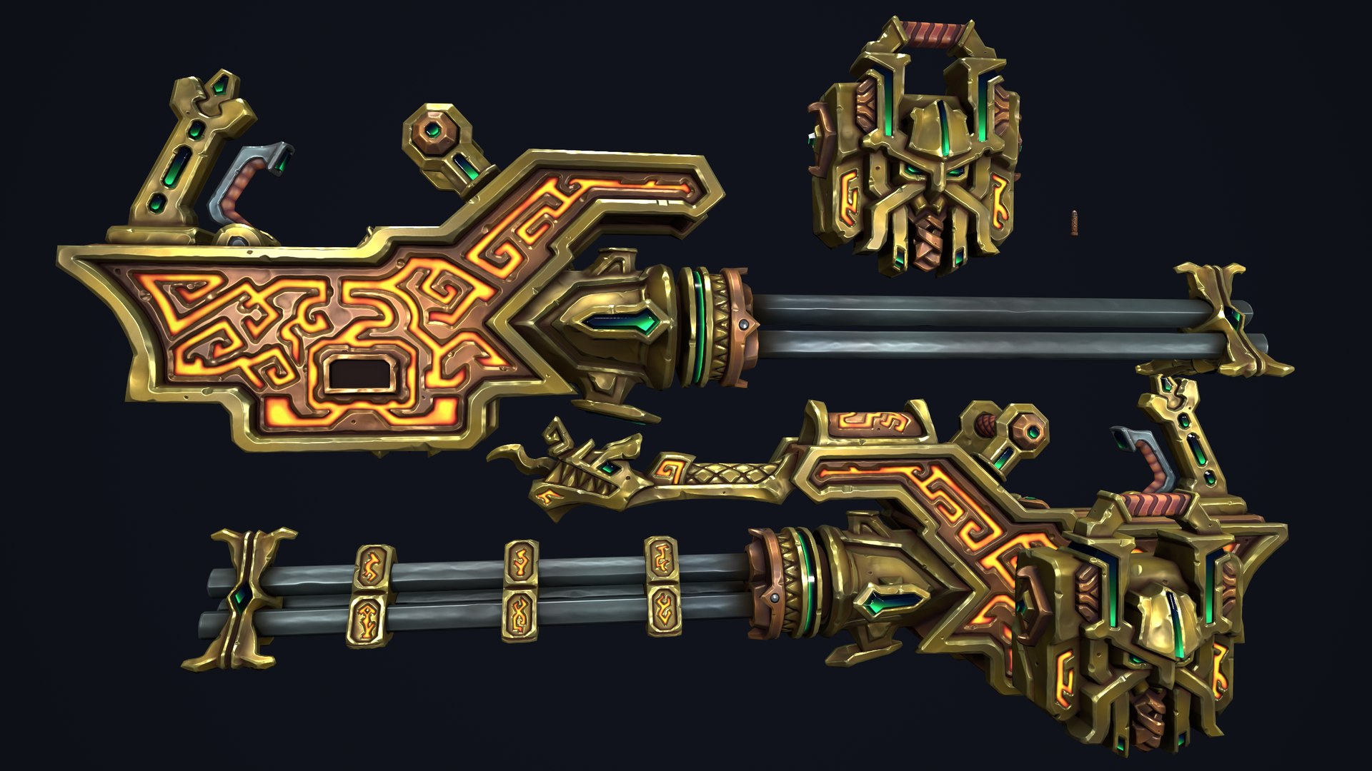 Fantasy Dwarf Minigun Model - TurboSquid 2281182