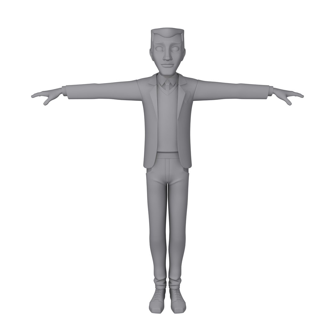 Student young man cartoon 3D model - TurboSquid 1619024