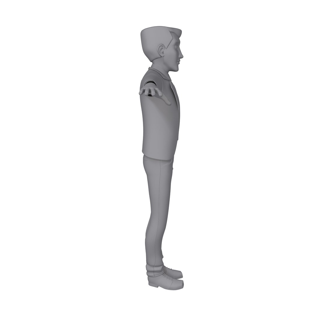 Student young man cartoon 3D model - TurboSquid 1619024