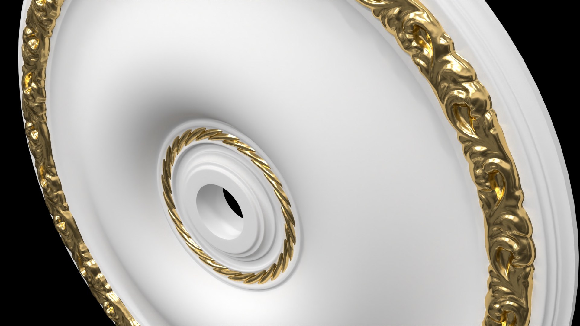 Ceiling Sockets Gypsum Plaster DR5 3D Model - TurboSquid 2012630