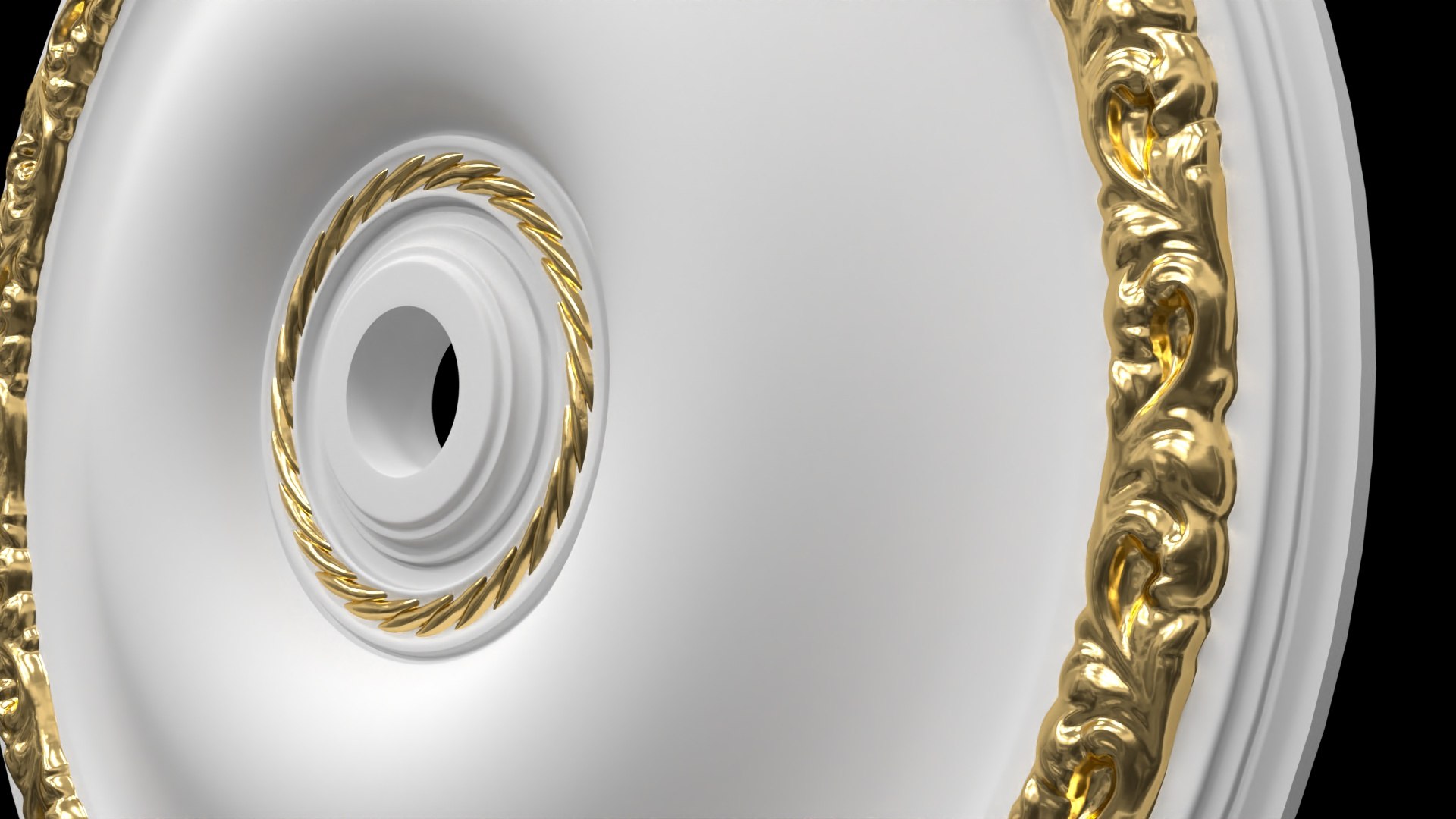 Ceiling Sockets Gypsum Plaster DR5 3D Model - TurboSquid 2012630