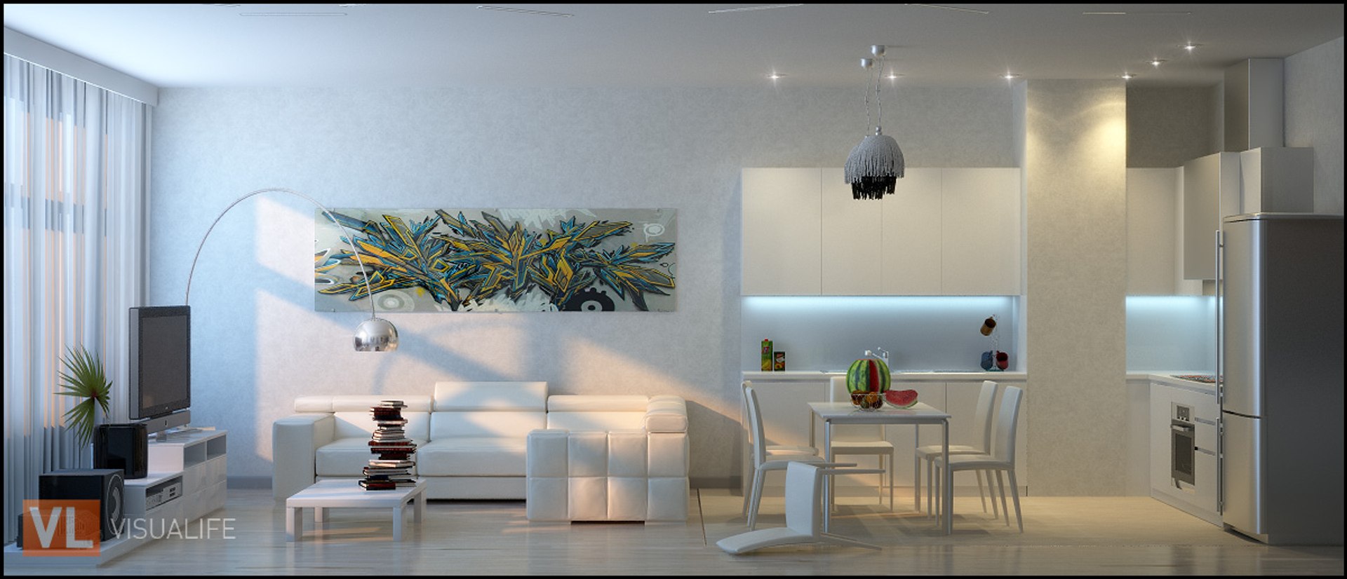 3d Living Room Model