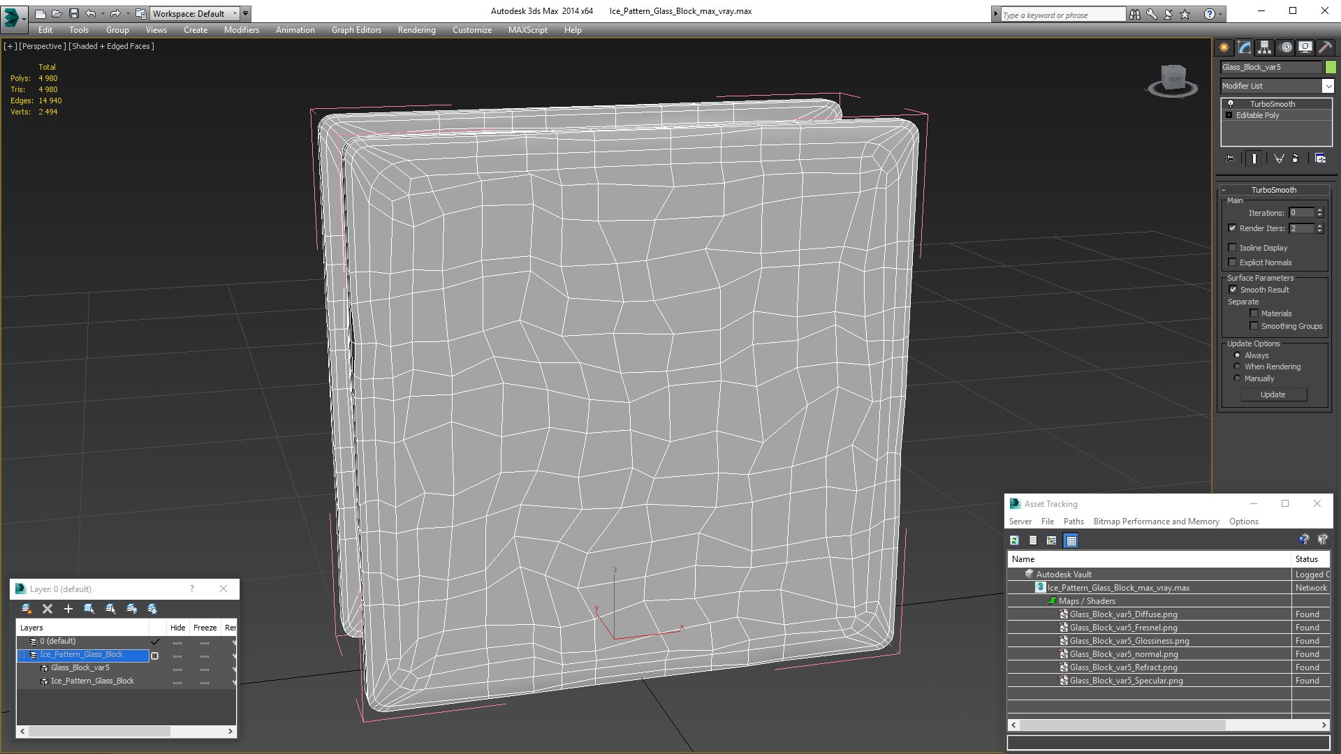 Ice Pattern Glass Block 3D Model - TurboSquid 1830043